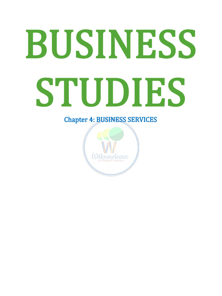 Business Services Class 11 Notes Mind Map and Extra Questions Chapter 4 ...