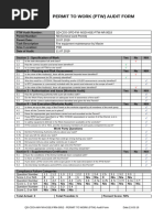 PTW Audit Checklist - ENG | PDF | Risk Assessment | Audit