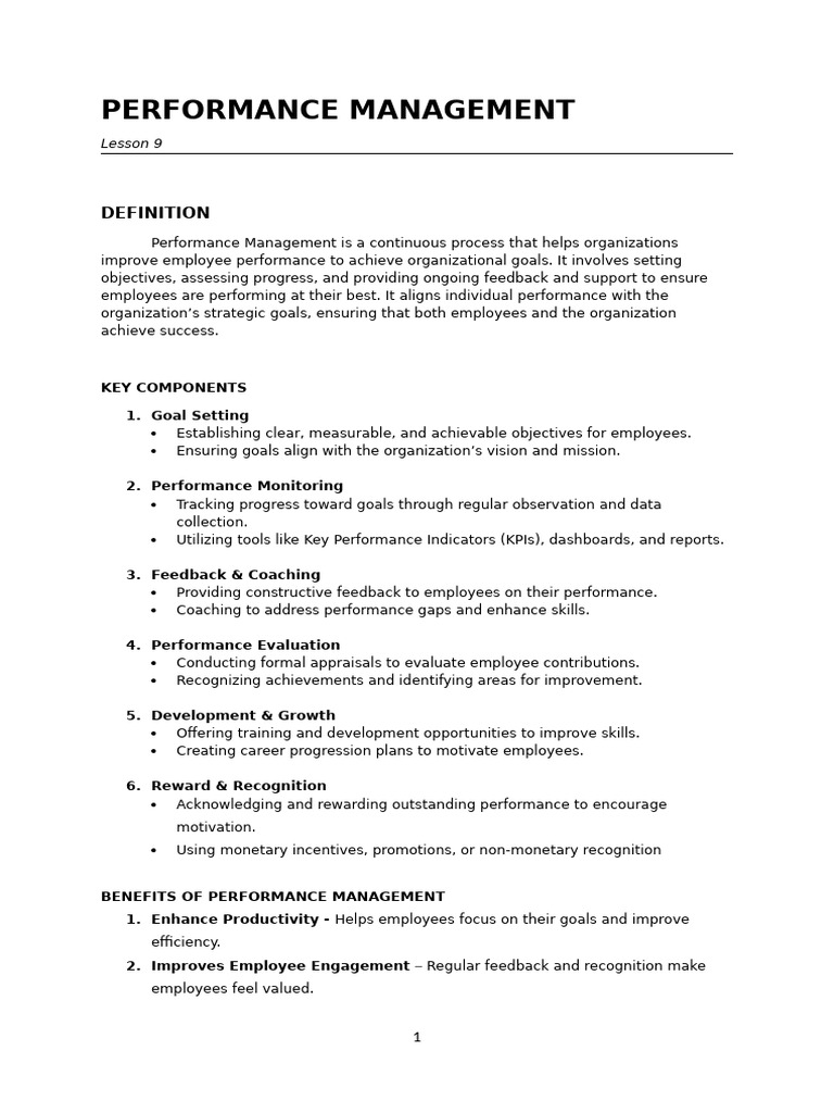 Effective Performance Management Strategies | PDF | Performance ...