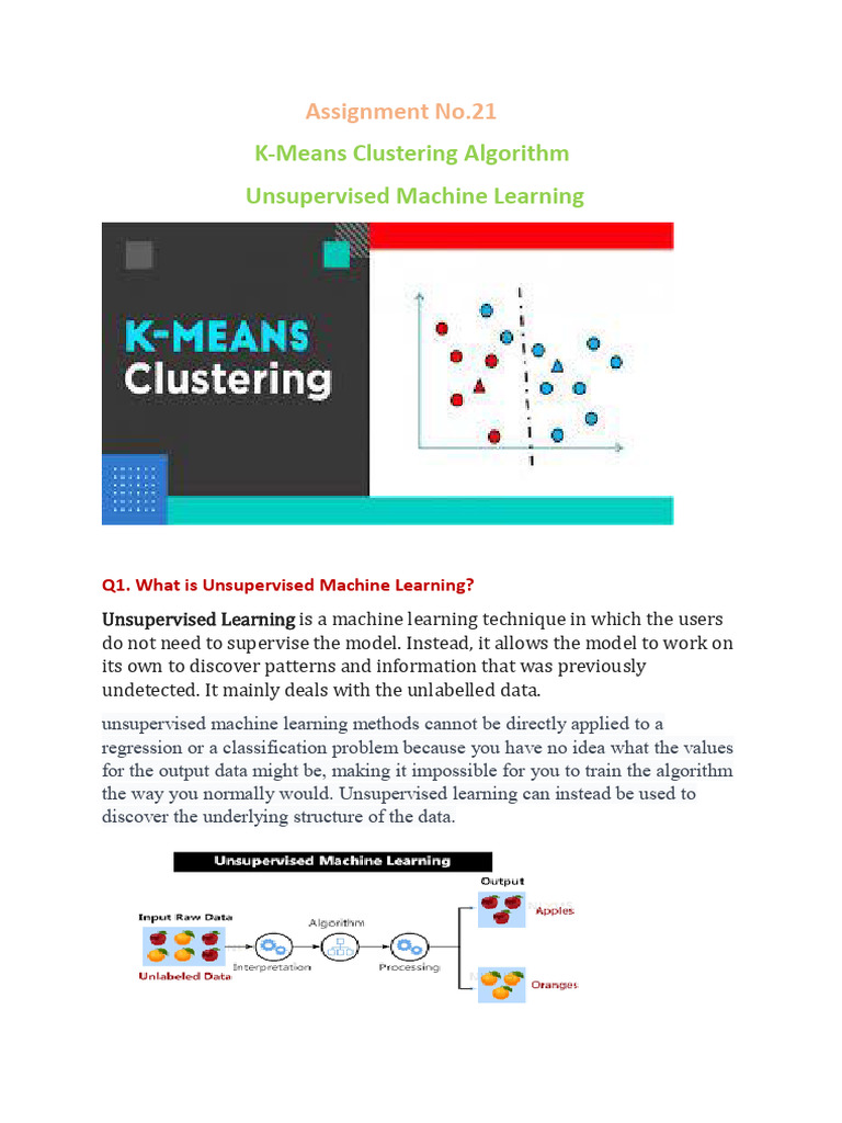 1 Akshada Assignment No.21 (KM Clustering) | PDF | Cluster Analysis | Machine Learning