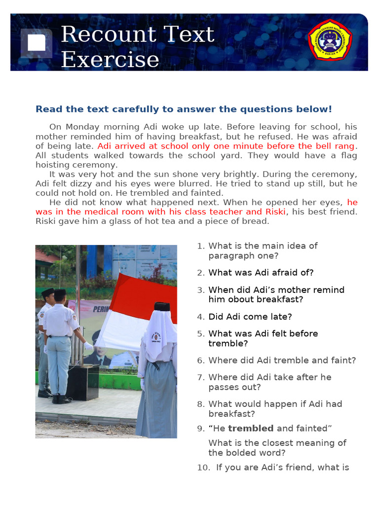 Recount Text Exercise2 Ramadhan Edition | PDF