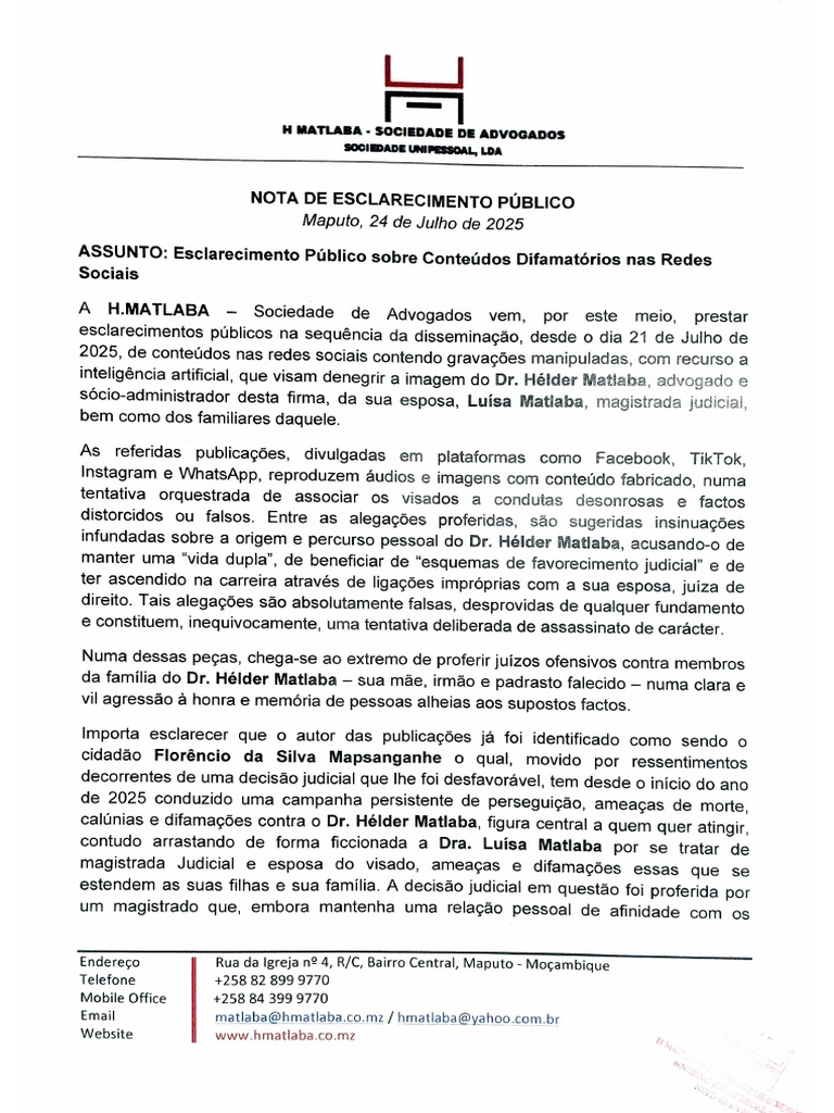 Nota de Esclarecimento Publico | PDF