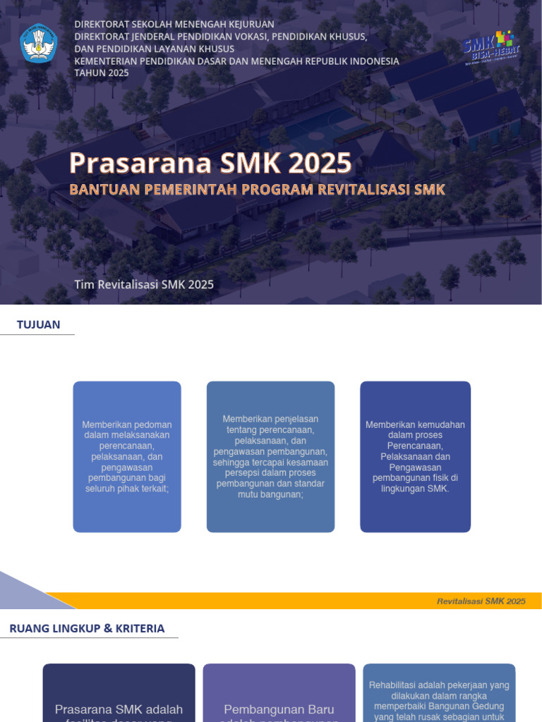 Presentasi Prasarana Revit SMK 2025 - R3 | PDF