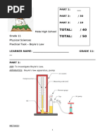 Grade 11 Term 3 Formal Experiment Boyle's Law (Part 2) - 2 | PDF ...