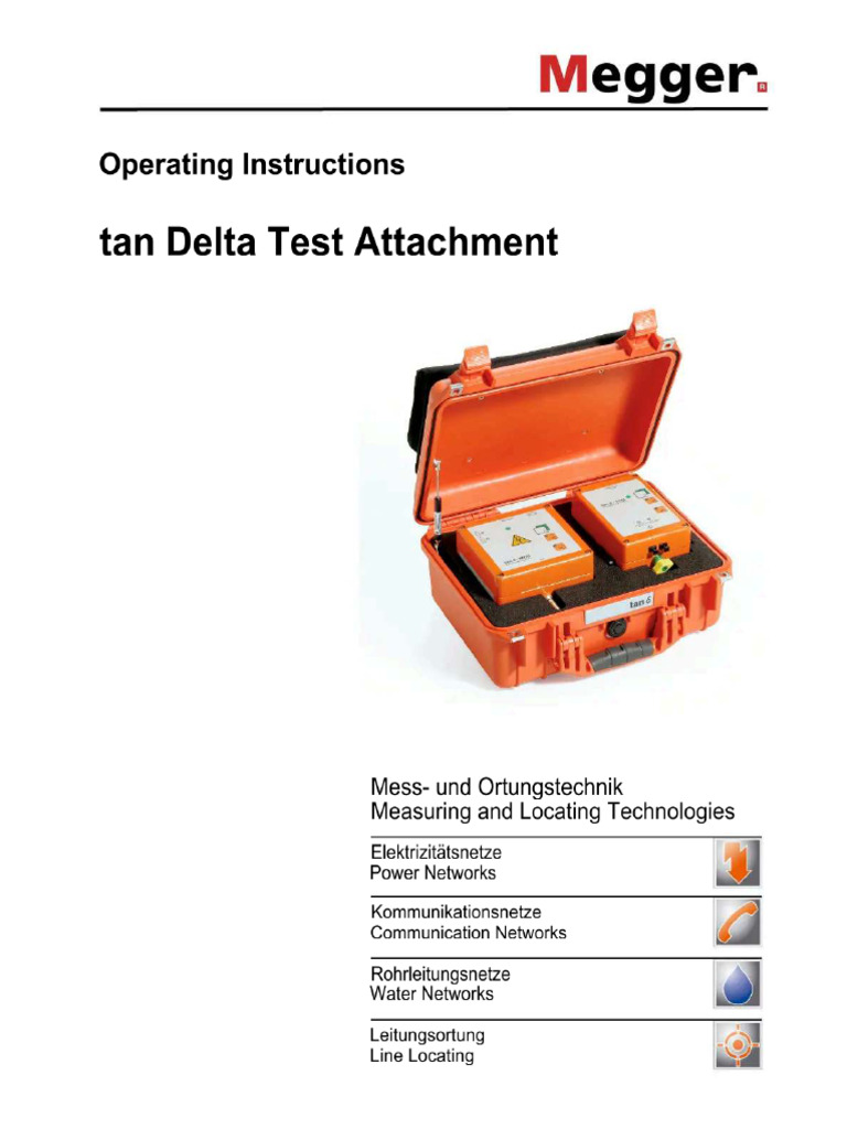 User Manual Megger Tan Delta (English - 29 Pages) | PDF
