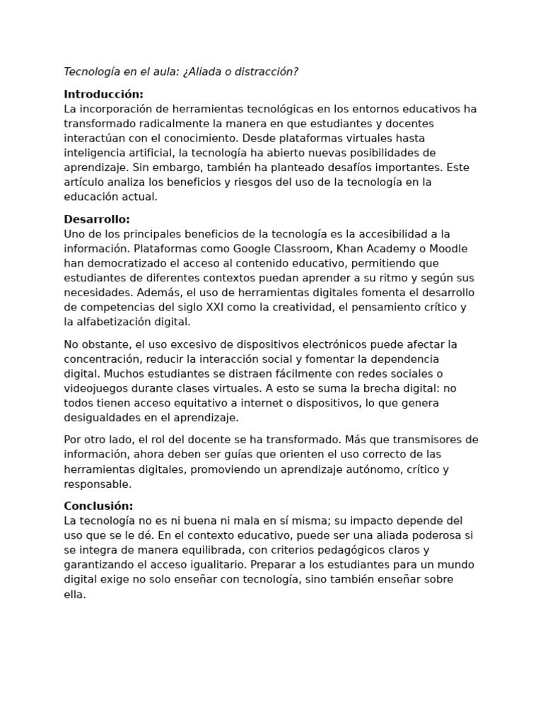 Tecnología en El Aula | PDF