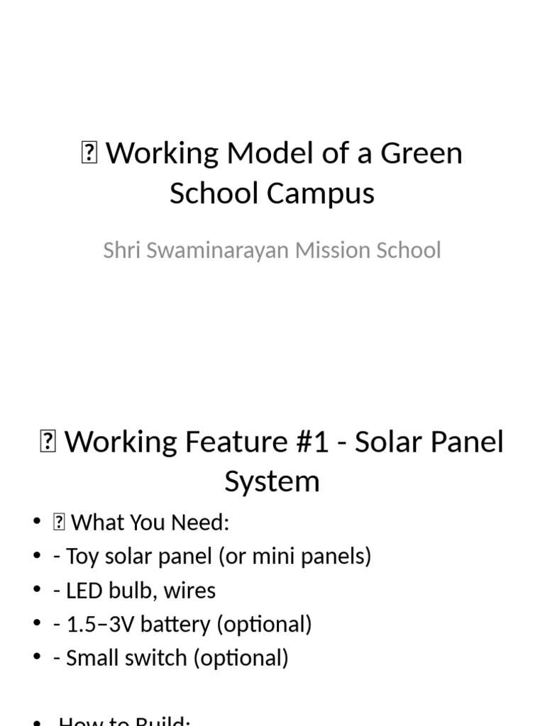 Building a Green School Campus | PDF
