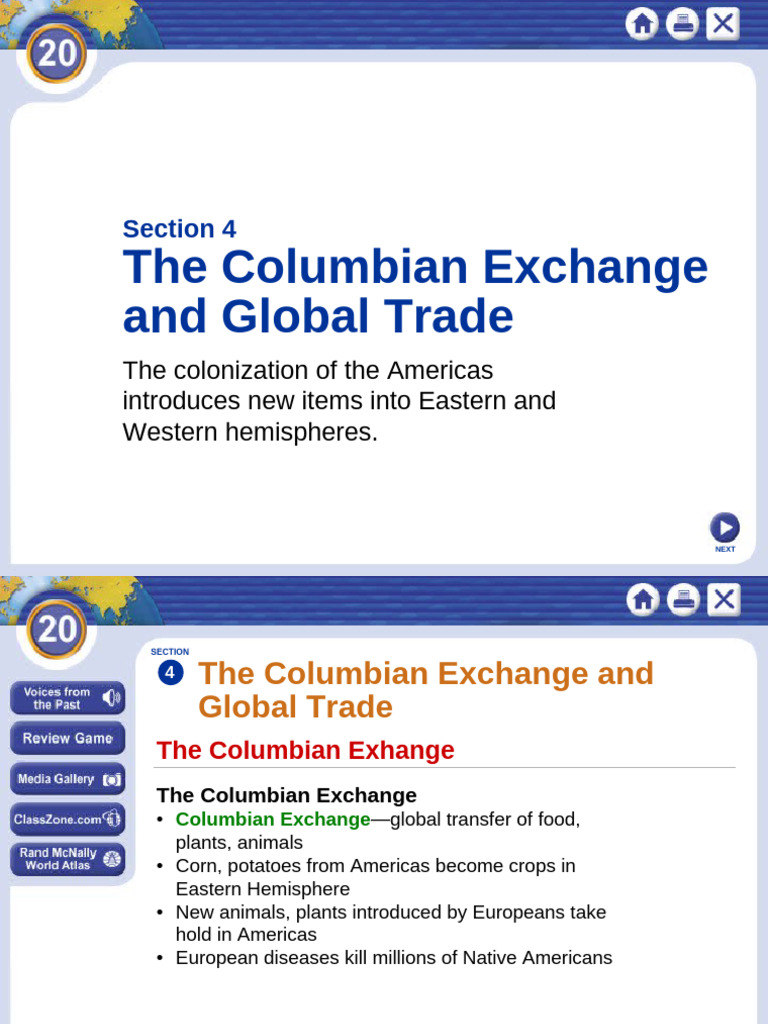 Columbian Exchange and Global Trade Insights | PDF