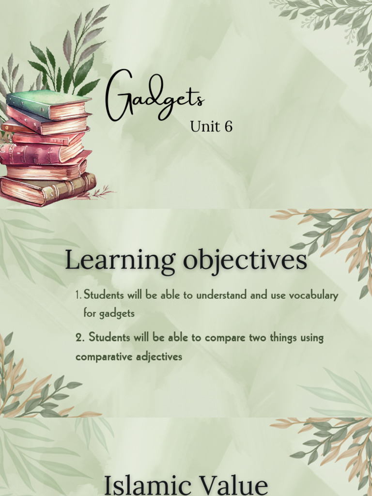 Unit 6 Gadgets | PDF