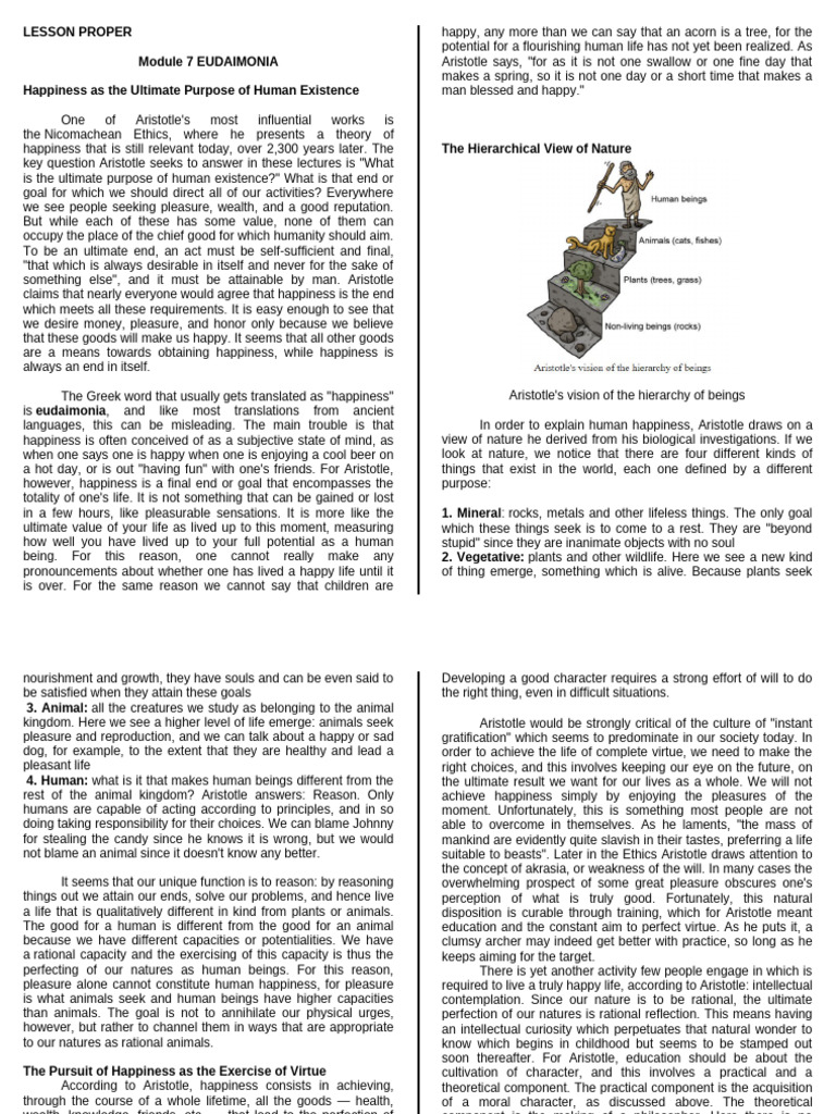 Module 7. Lesson Proper 1 | PDF | Hedonism | Happiness