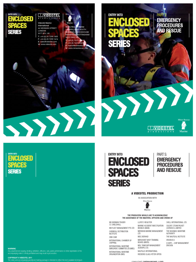 Entry Into Enclosed Spaces - Part 5 Emergency Procedures & Rescue | PDF ...