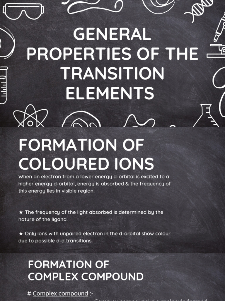 Properties of D-Block Elements | PDF | Chemical Compounds ...