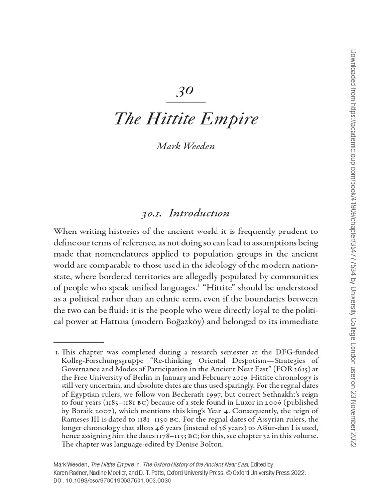 Overview of the Hittite Empire | PDF | Hittites | Ancient Near East