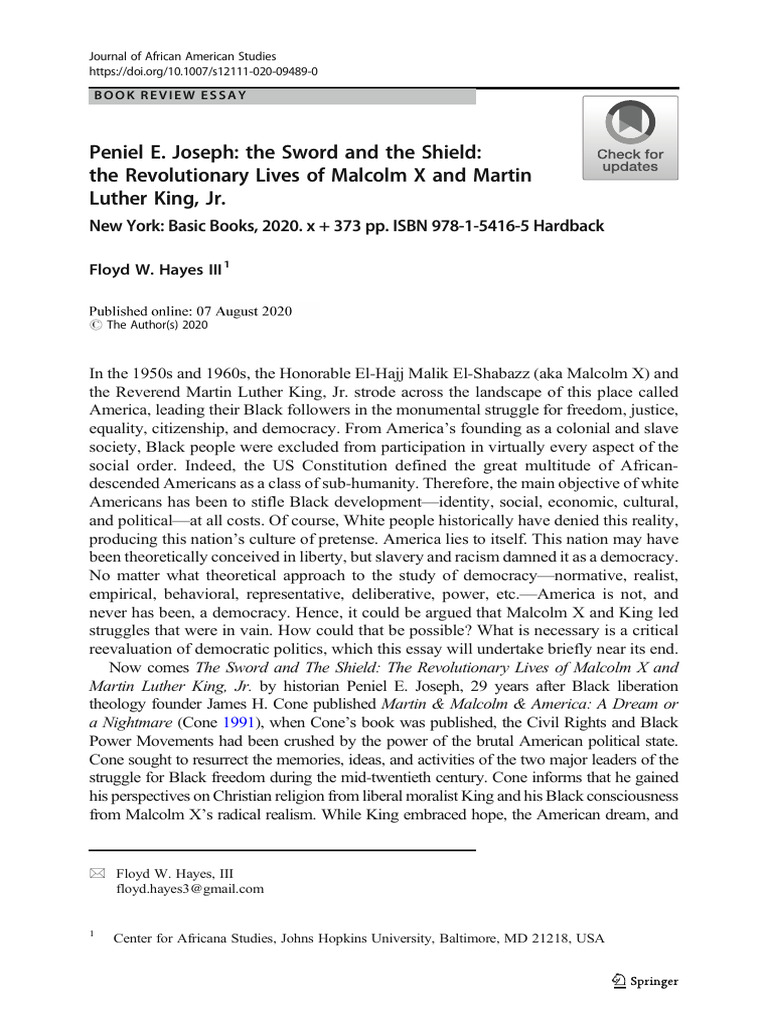The Sword and the Shield Review | PDF | Malcolm X | Black Power
