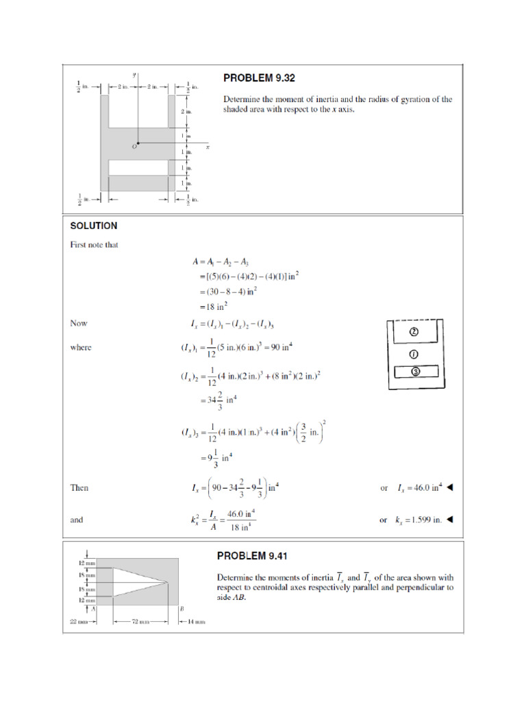 Moment of Inertia Problems | PDF