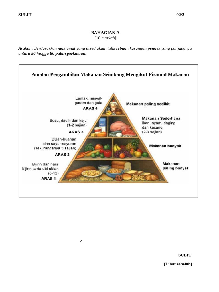 Soalan Kertas 2 BM Tingkatan 1 | PDF