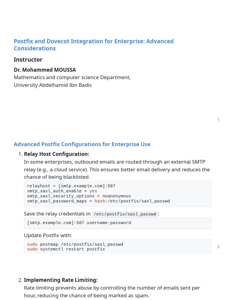 Postfix Dovecot Integration | PDF | Password | Sudo