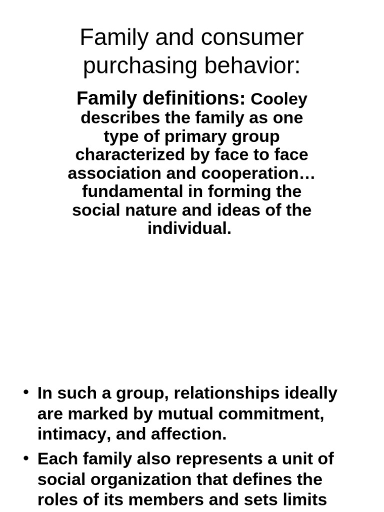 Understanding Family Purchasing Behavior | PDF | Family | Behavior