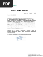 Carta de No Adeudo | PDF