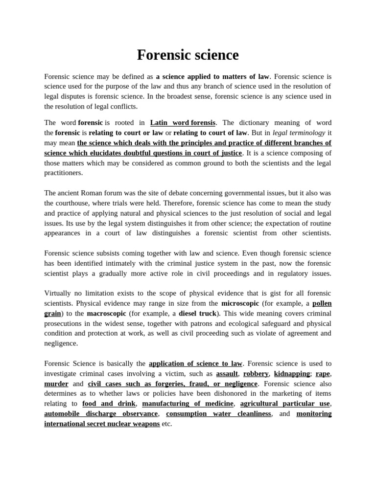 Lecture 2 Forensic Science | PDF | Forensic Science | Crime Scene