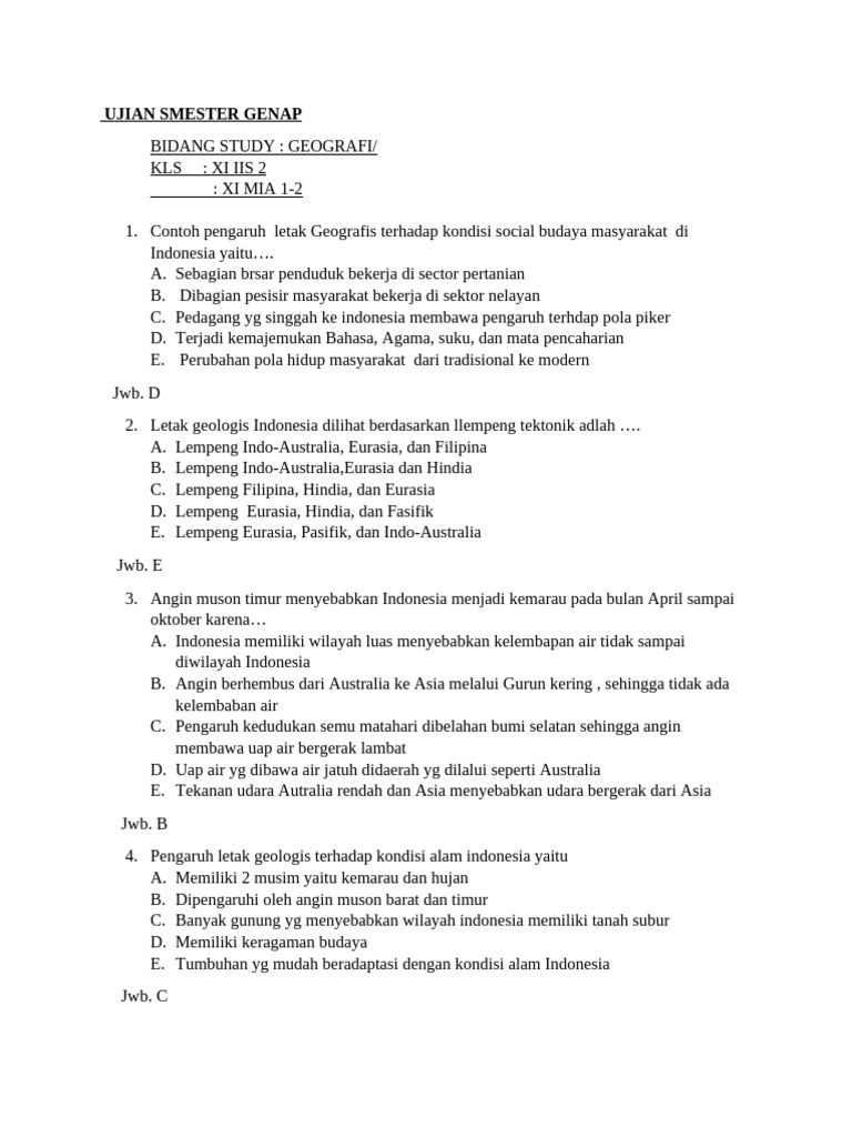 Soal Ujian T Engah Semester TP 2022 | PDF