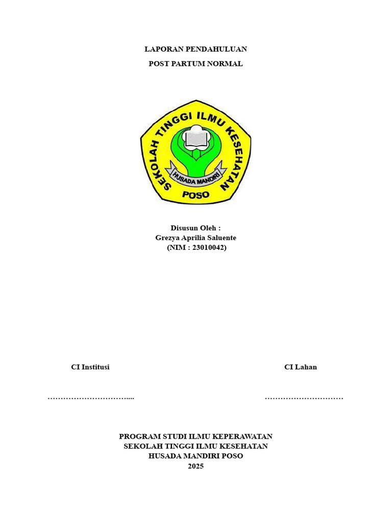 Panduan Post Partum Normal: Definisi dan Proses | PDF