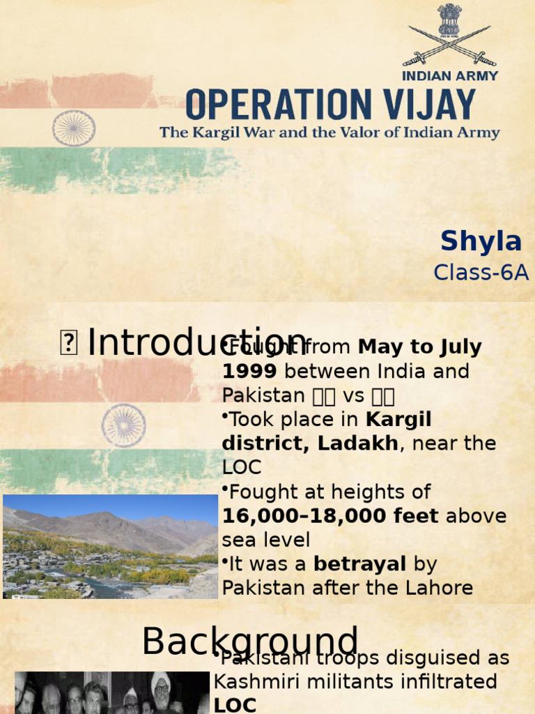 Operation Vijay - The Kargil War and The Valor of The Indian Army ...
