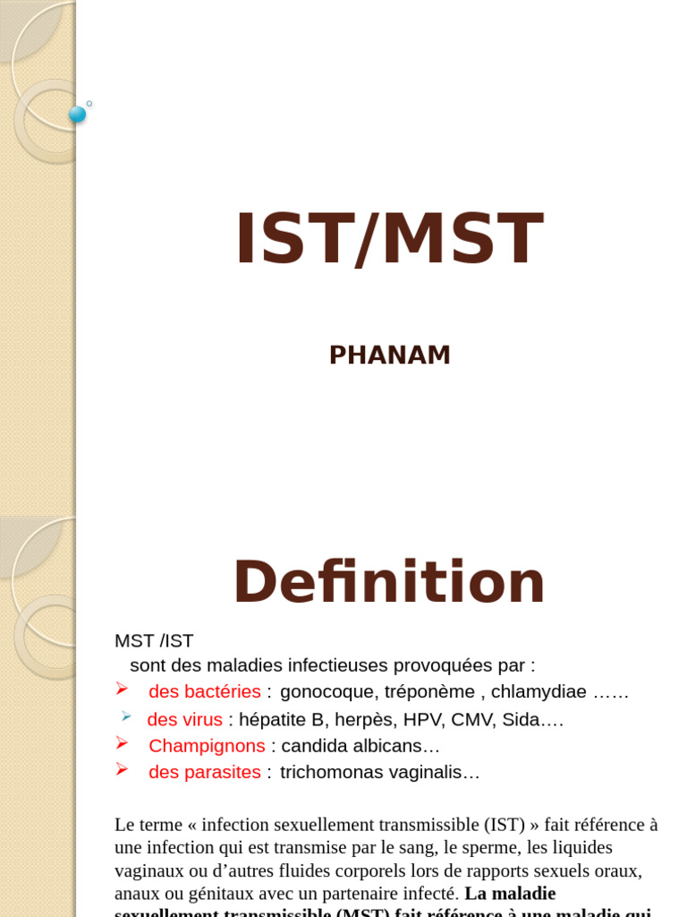 Comprendre les IST et MST | PDF | Infection sexuellement transmissible ...