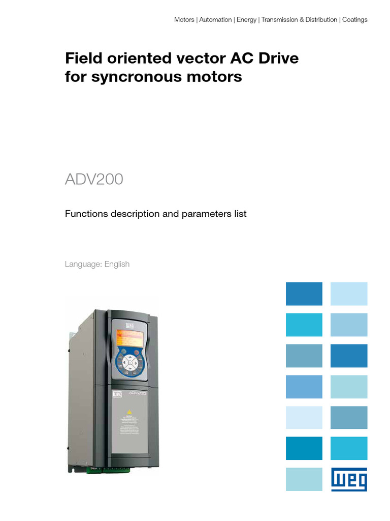 WEG ADV200 Functions Description Parameters List Syncronous Motors 1S9H66 en | PDF | Parameter ...