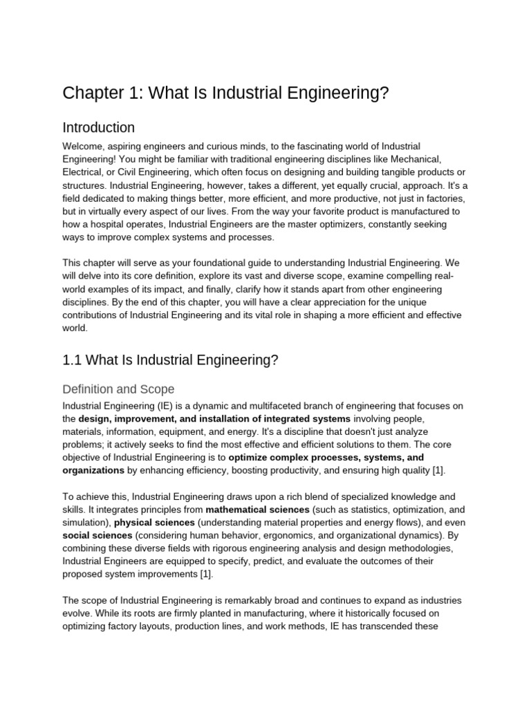 Introduction to Industrial Engineering | PDF | Industrial Engineering ...