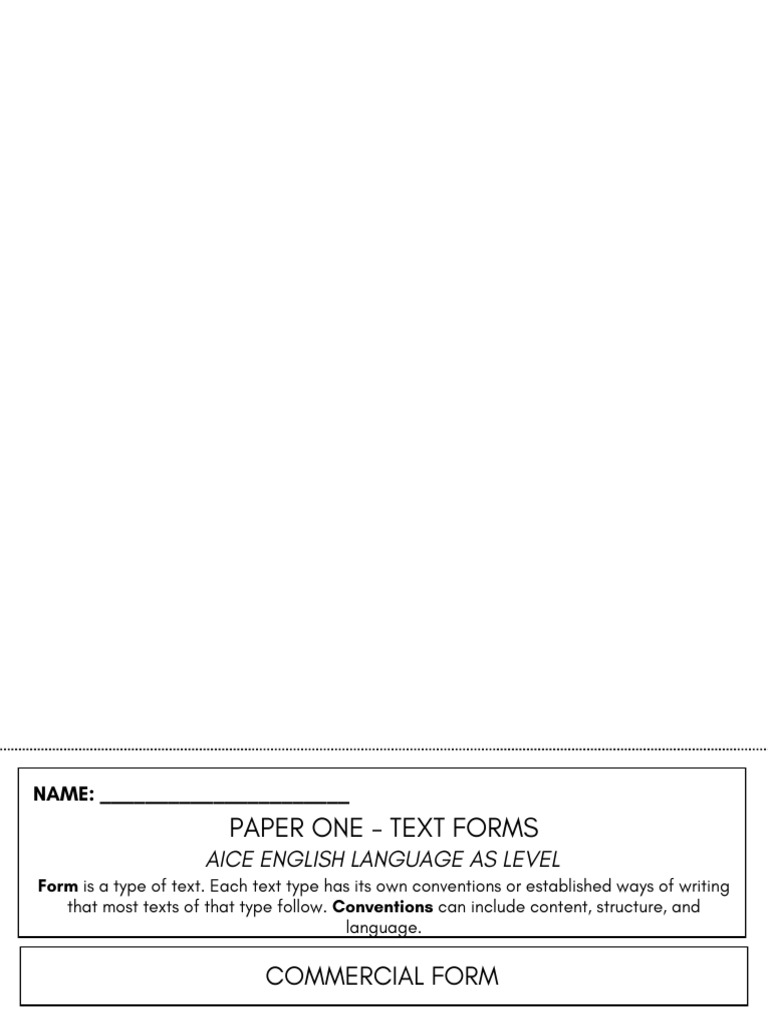 Text Forms and Conventions Guide | PDF
