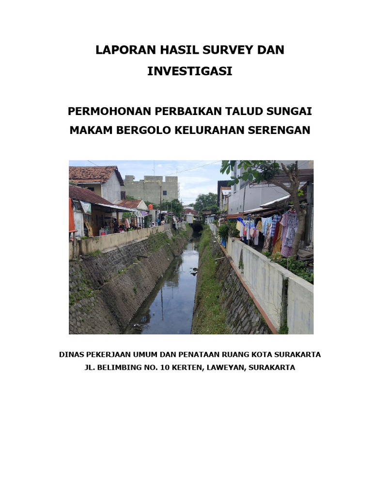 Perbaikan Talud Sungai Makam Bergolo | PDF