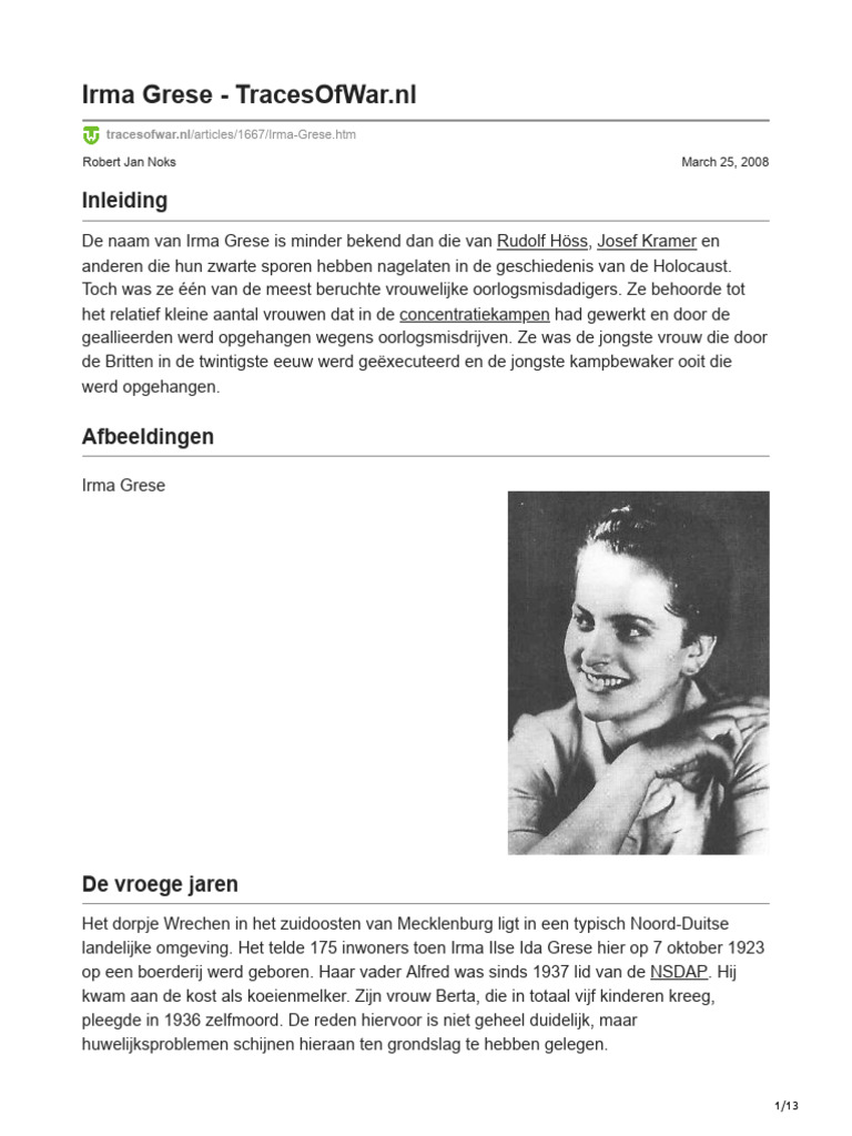Irma Grese - TracesOfWarnl | PDF