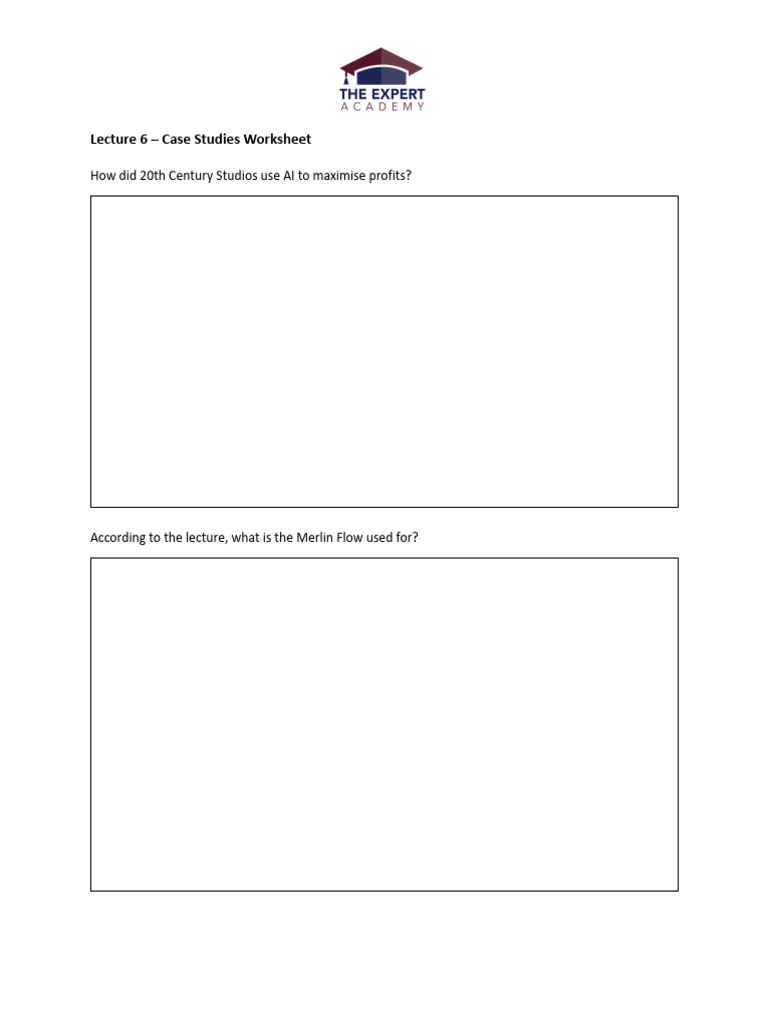L6 Case Studies Worksheet | PDF