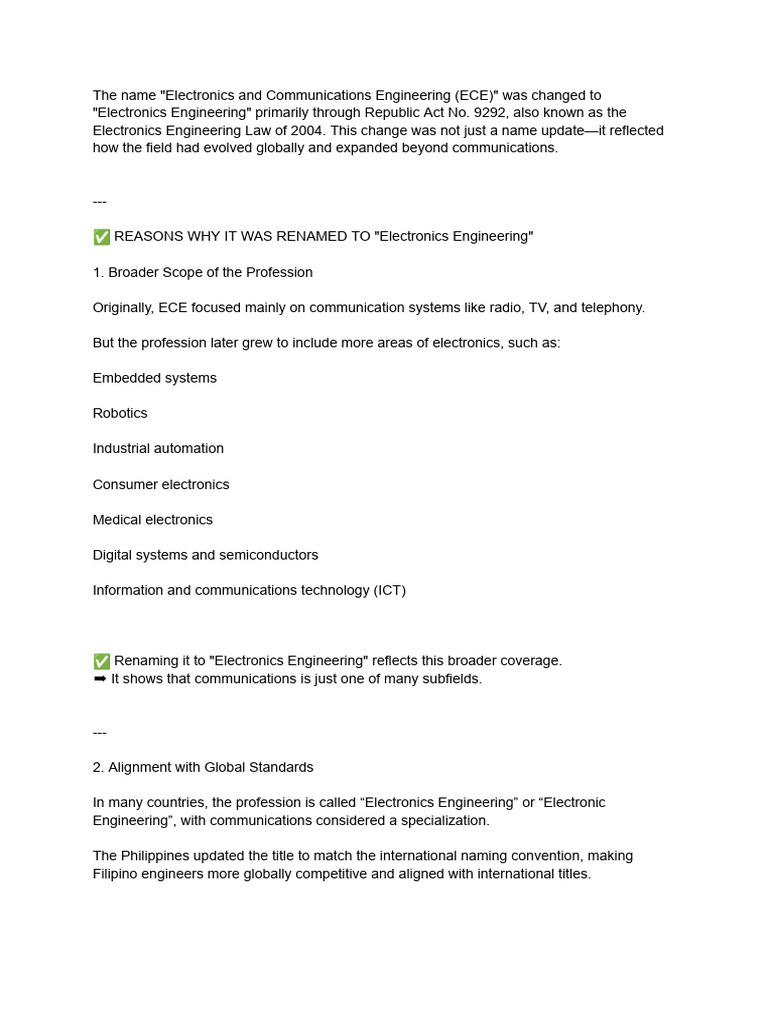 Bs ECE acronym (why did it change_) | PDF