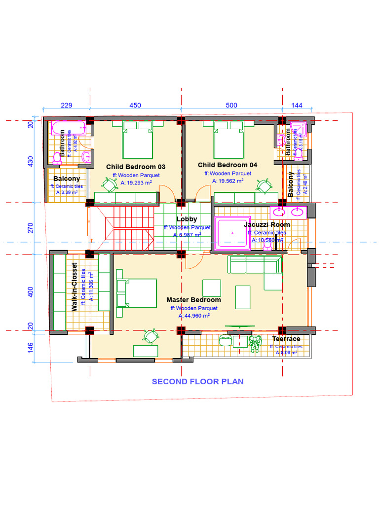 D6 Modified Second Floor Plan | PDF | Floors | Interior Design