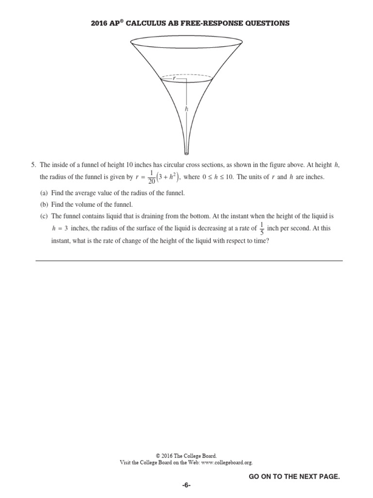 AP Review Topic 1 Area and Volume Notes (2016) | PDF