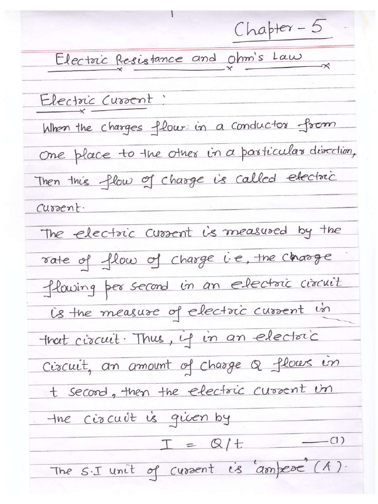 Electric Resistance and Ohm's Law (Part 1) | PDF