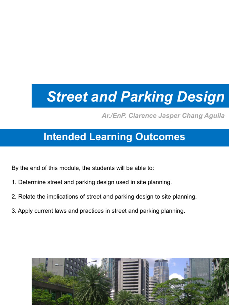Street and Parking Design | PDF | Controlled Access Highway | Metro Manila