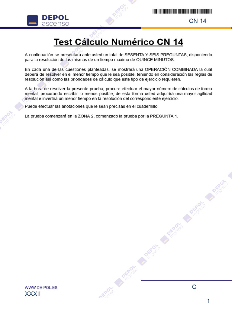 Test de Cálculo Numérico CN 14 | PDF