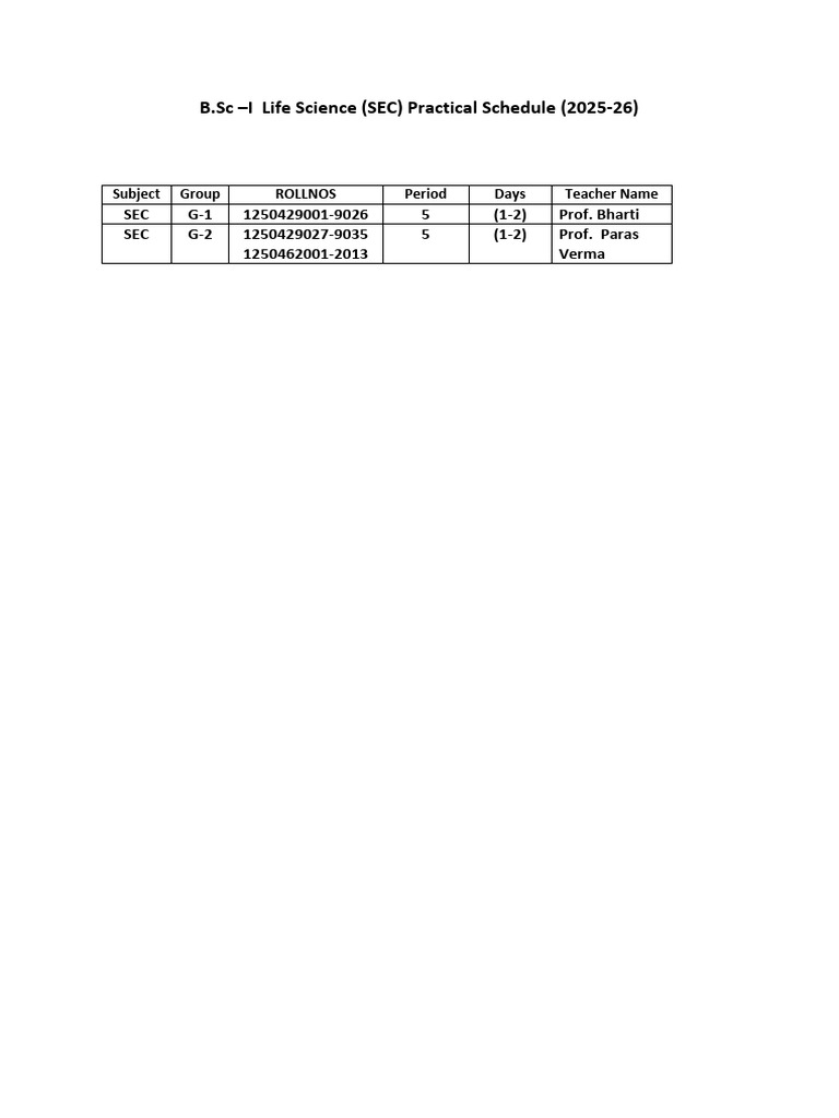 Bsc-1 Life Science | PDF