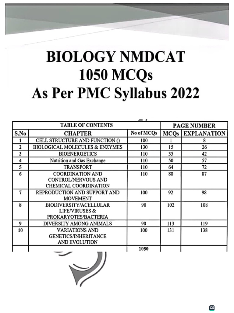 Bio MCQs+Explanation | PDF