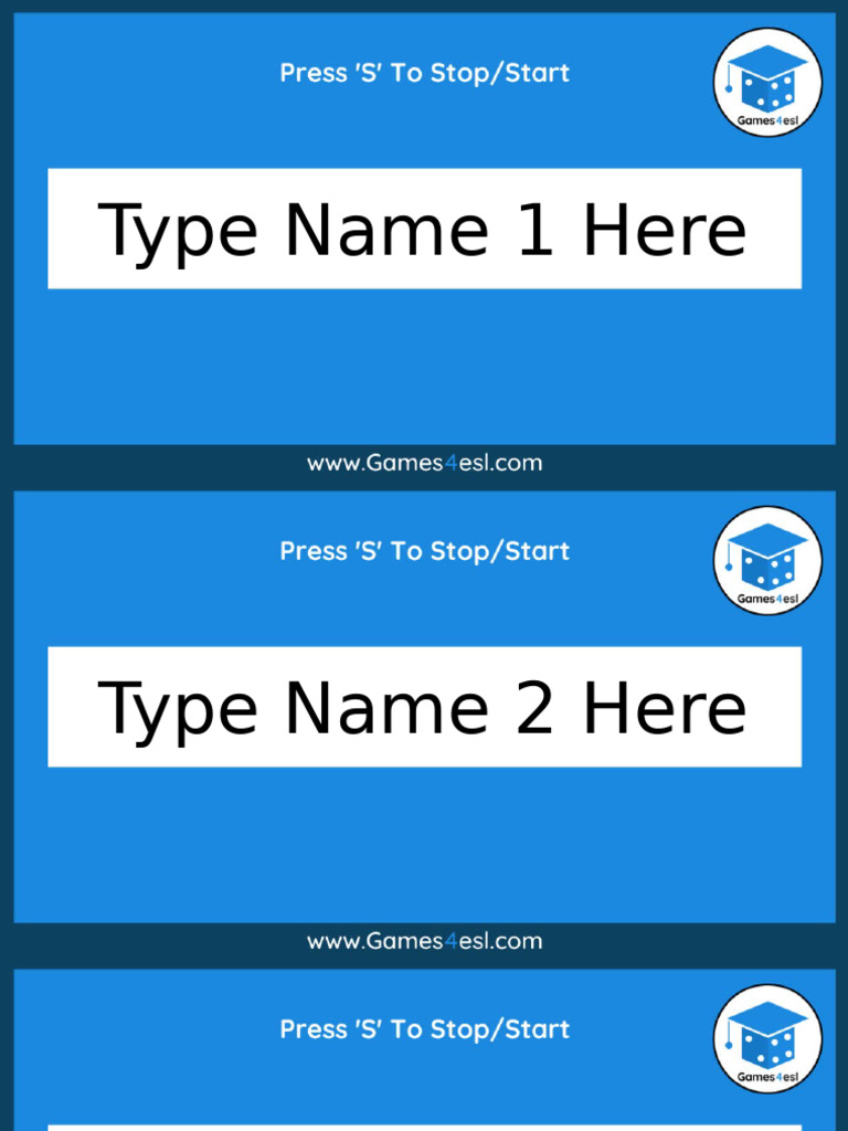 Random Name Generator PowerPoint | PDF