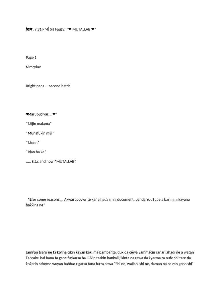 Mutallab CC I 1 2025-1 | PDF