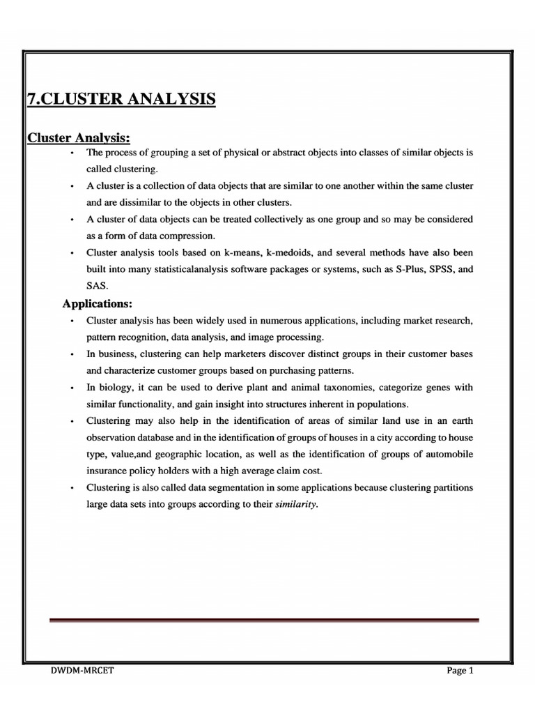 Cluster Analysis 0304 | PDF
