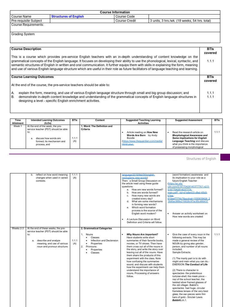 English Structures for Future Teachers | PDF | Verb | Adjective