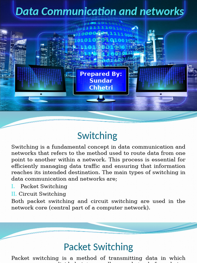 Switching in Data Communication | PDF | Computer Network | Packet Switching