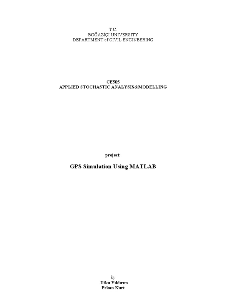 Gps Simulation Using Matlab Pdf Global Positioning System Sphere