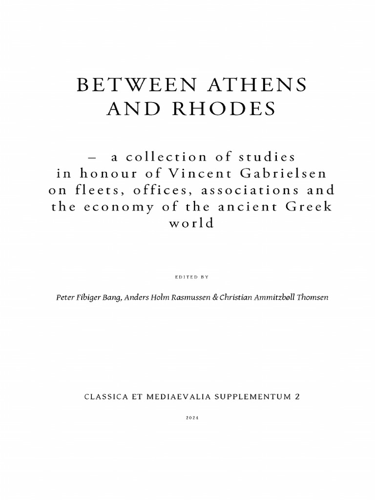 Between Athens and Rhodes (2024) | PDF | Roman Empire | Rhodes