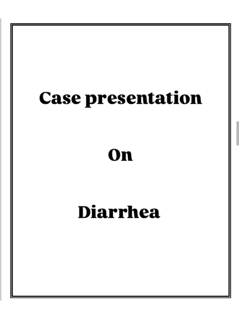 Care Plan Diarrhea | PDF